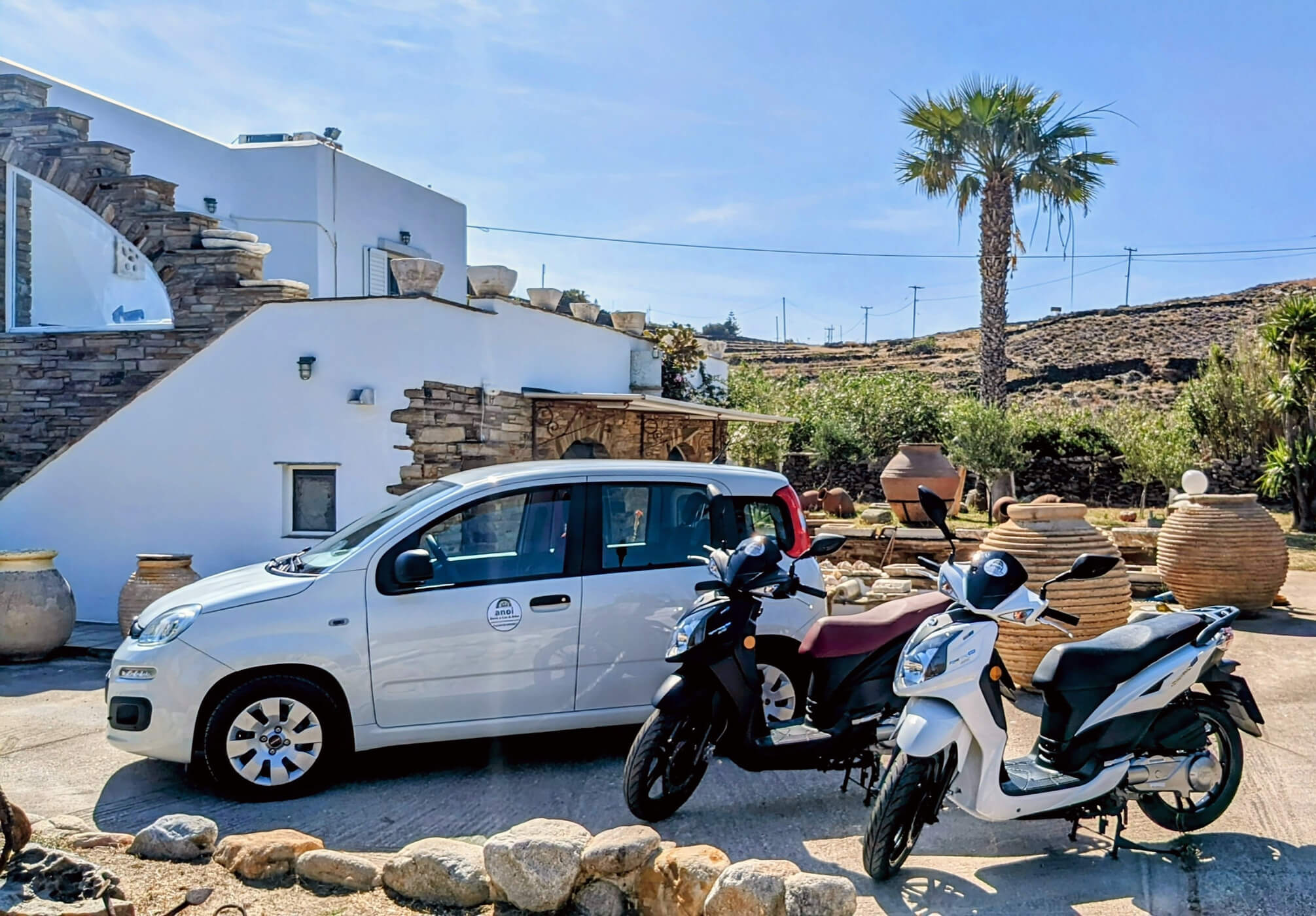 Cheap Fiat Panda - Anoi rent a Car and Bike, Tinos, Greece